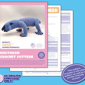 PATTERN | Diictodon Crochet Plush | Permian Period Groundhog Creature ...
