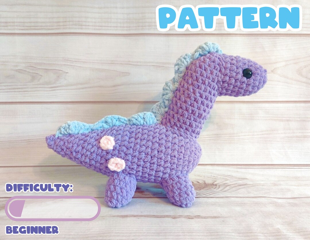 PATTERN Crochet Brontosaurus Plush Instructions for Both - Etsy