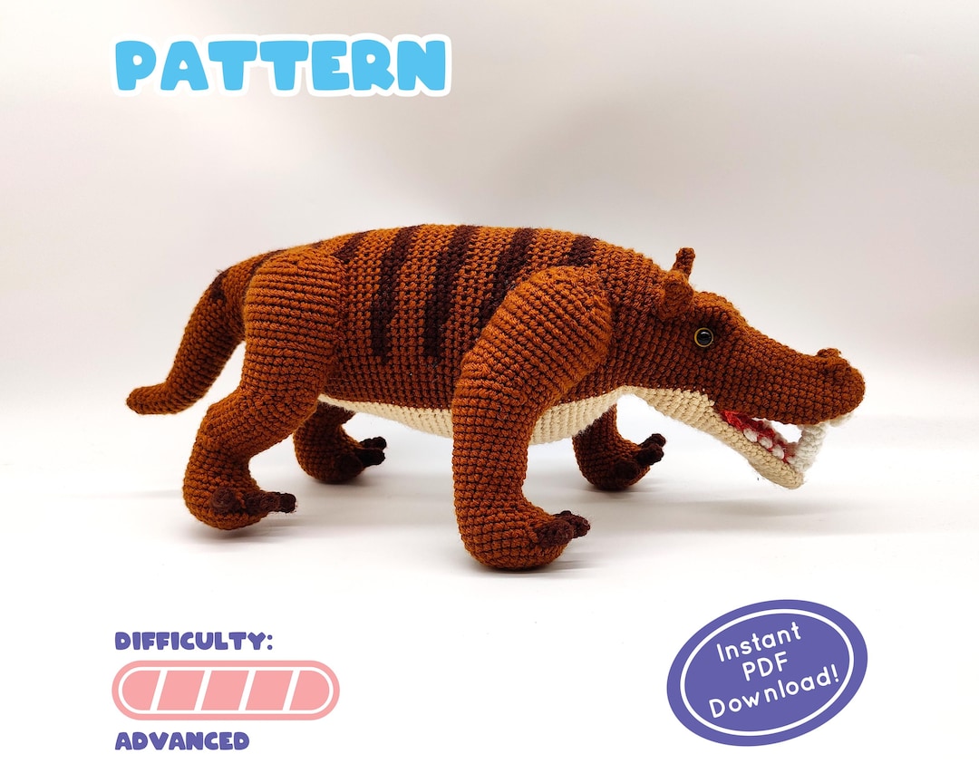 PATTERN | Andrewsarchus Crochet Plush | Prehistoric Eocene Predator ...