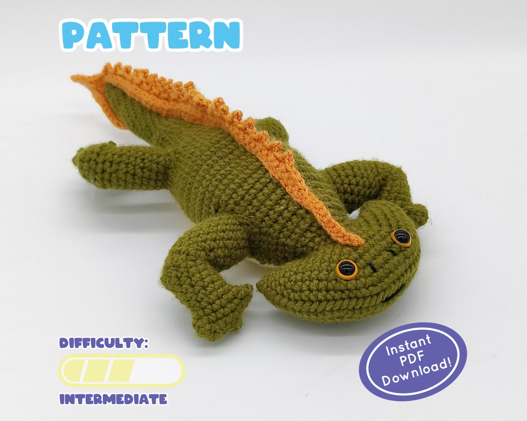 PATTERN | Diplocaulus Crochet Plush | Prehistoric Amphibian | Includes ...
