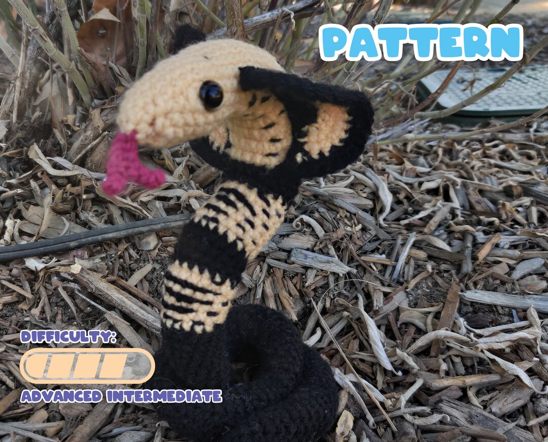 PATTERN King Cobra Crochet Plush Unique Curving Technique - Etsy