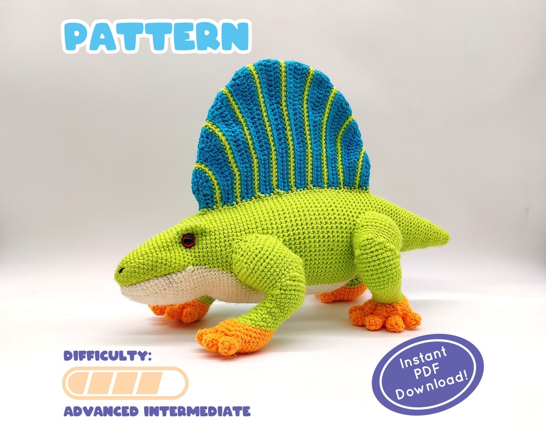 PATTERN | Platyhystrix Crochet Plush | Prehistoric Sail-backed ...