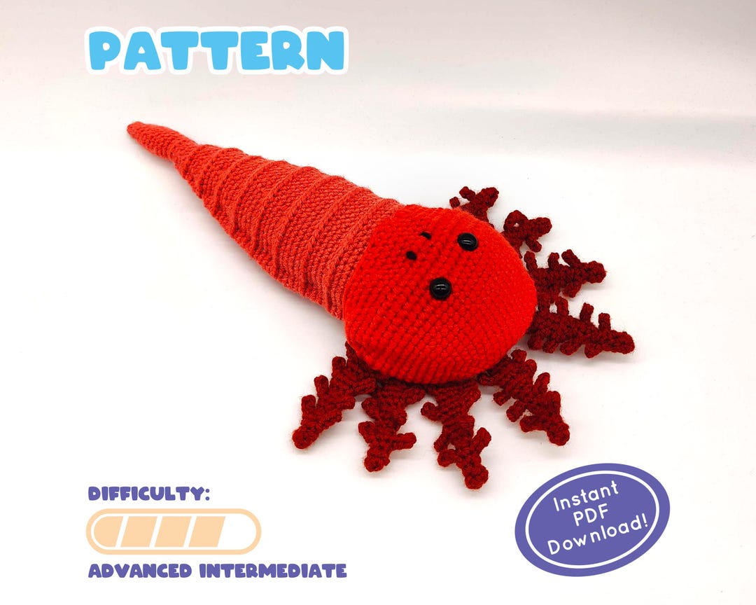 PATTERN | Hibbertopterus Crochet Plush | Prehistoric Stylonurina Sea ...