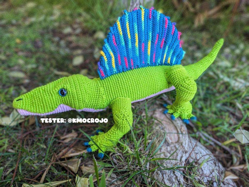 PATTERN | Dimetrodon Crochet Plush | Prehistoric Dinosaur Crochet ...