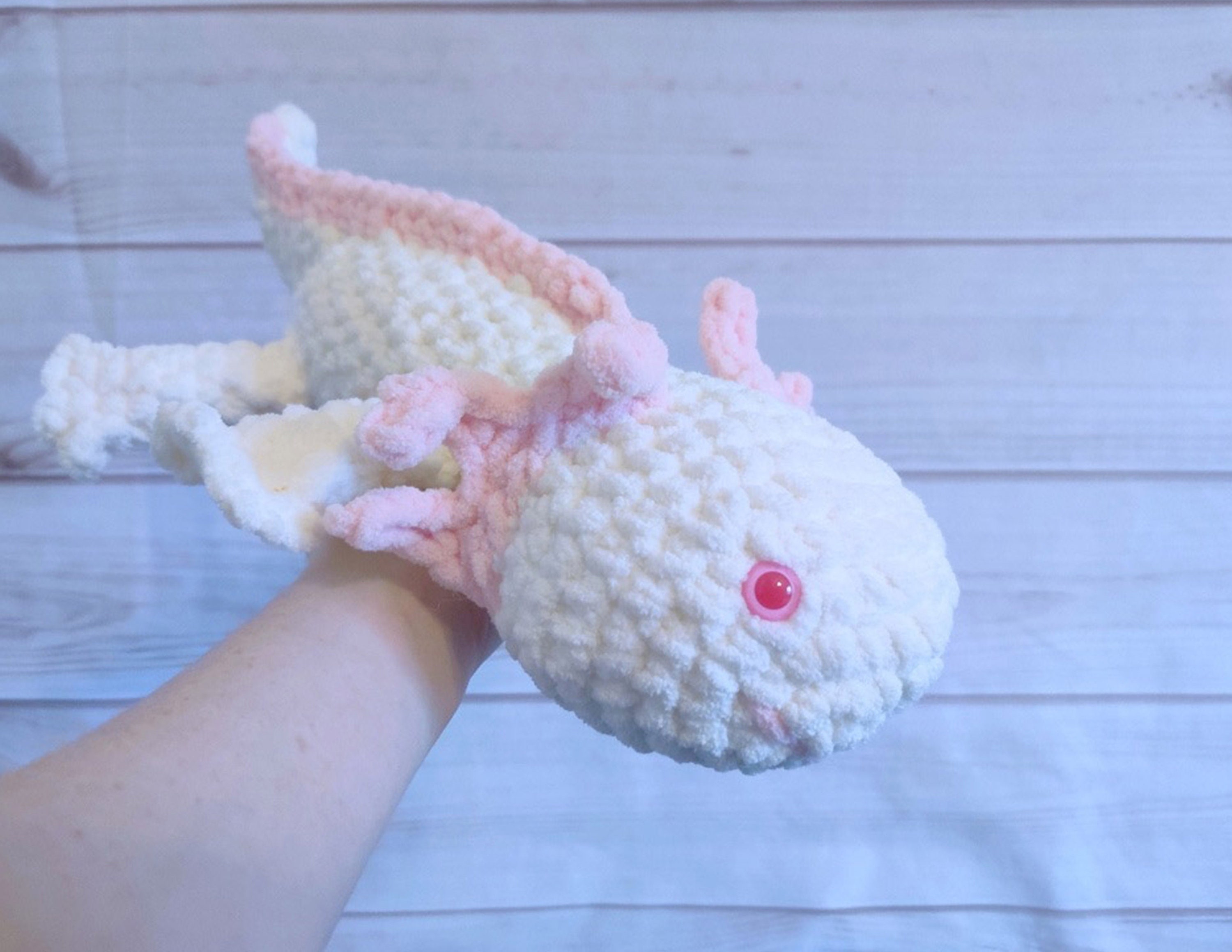 Crochet Axolotl Plushies Chunky Yarn Minecraft-inspired - Etsy