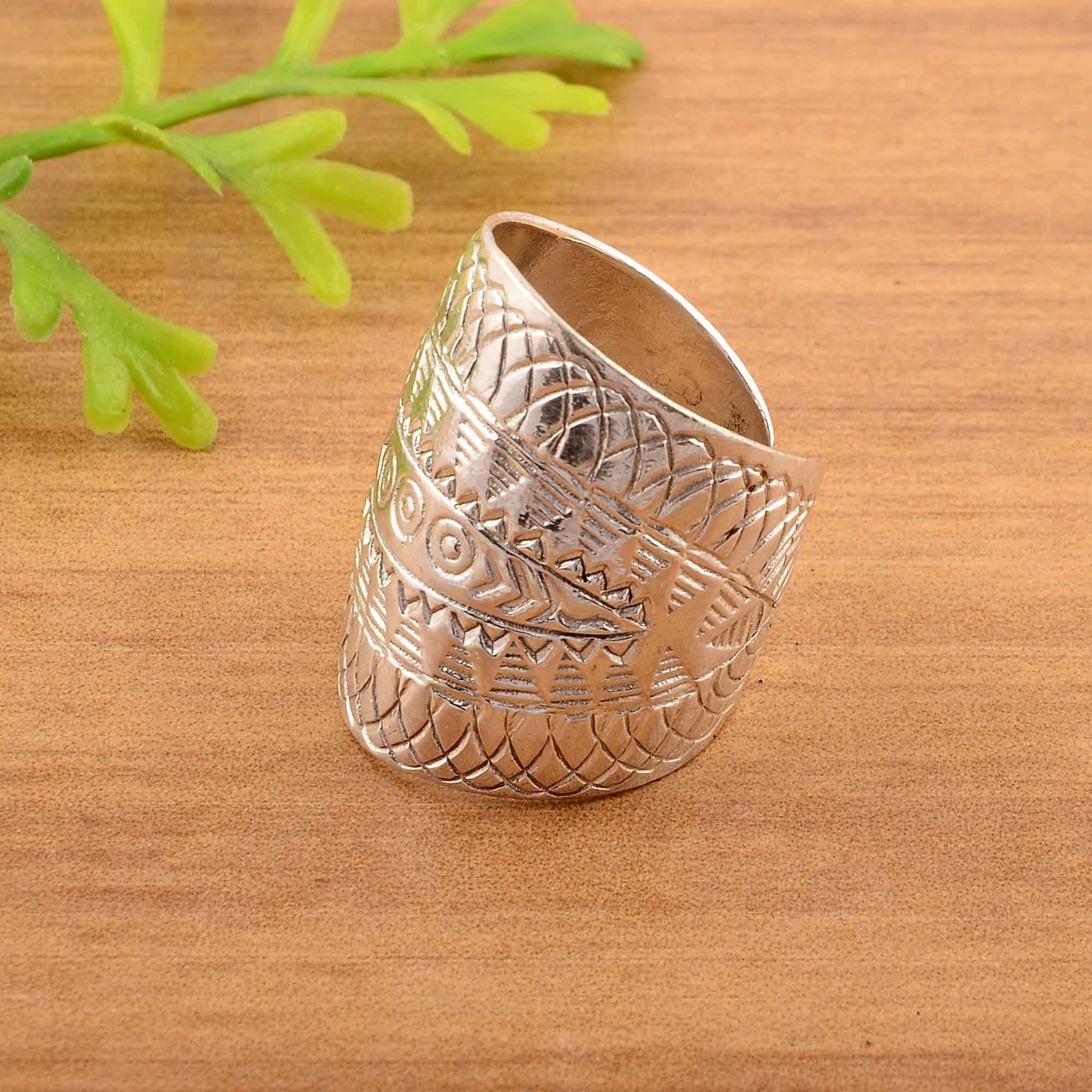 Mandala Ring Sacred Geometry Ring Boho Ring Silver Wide - Etsy