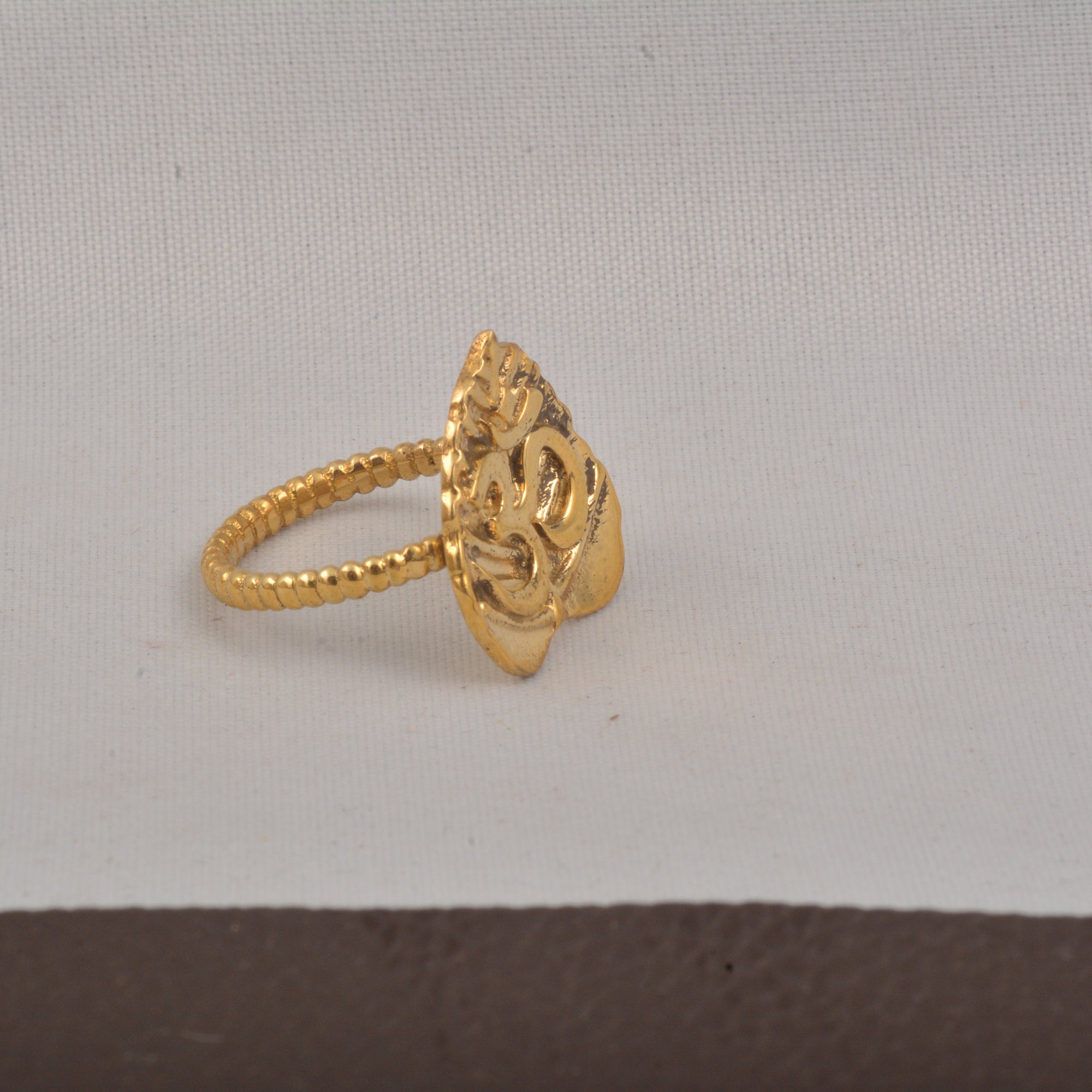 Om Ring Brass Ring Ohm Ring Designer Brass Ring Vintage - Etsy