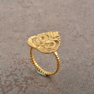 Om Ring Brass Ring Ohm Ring Designer Brass Ring Vintage - Etsy