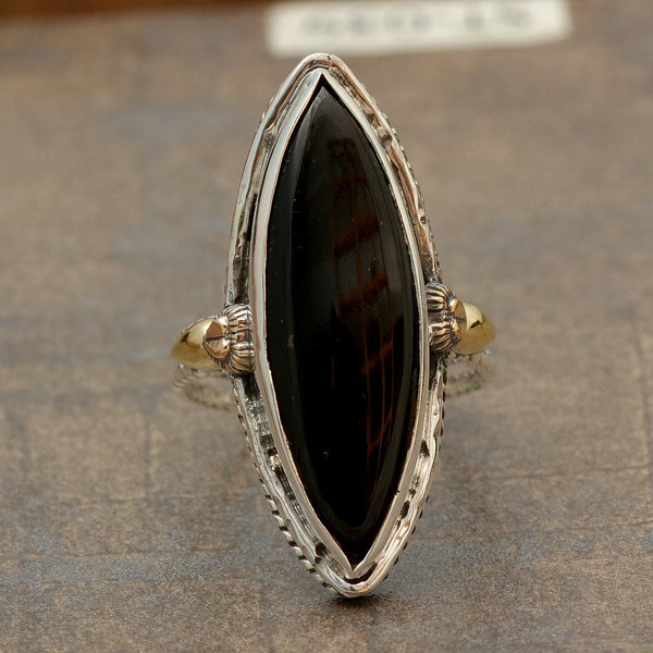 Obsidian Ring - Etsy