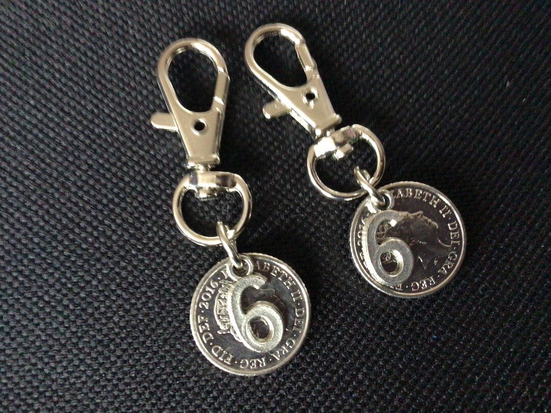 New for 2024 Pair of 6th Wedding Anniversary Keyring 2018 Couples Gifts ...