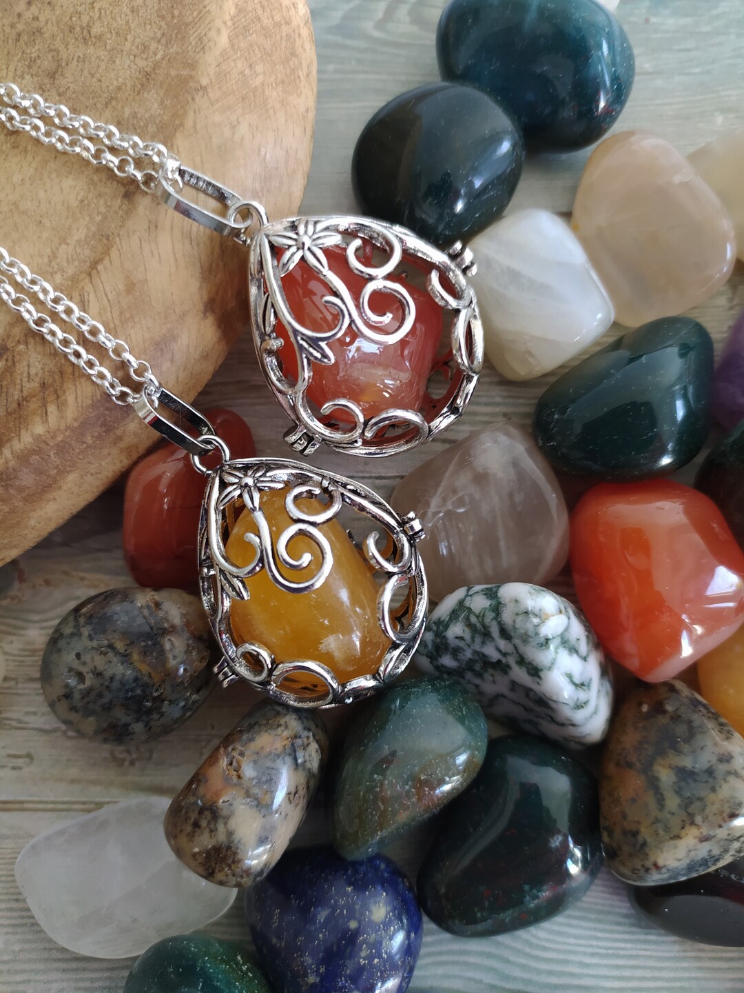 Large Egg Crystal Keeper With Chain, with or Without Crystal - Etsy