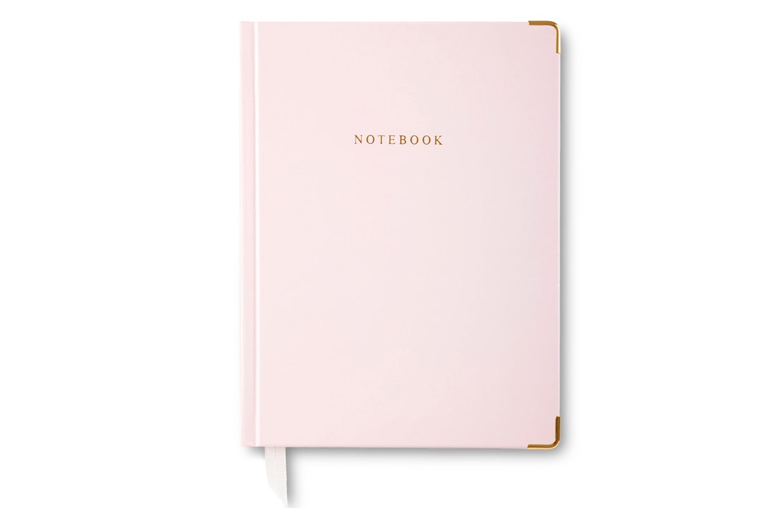 Pink Notebook, Journal, Personalized Notebook, Gold, Personalized Gift ...
