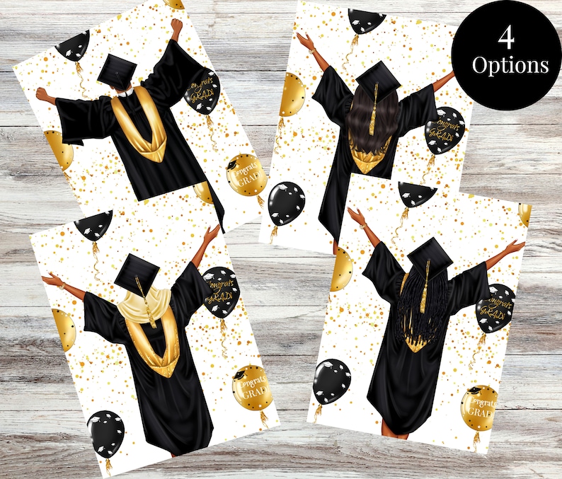 Black Graduation Card Variety Man Woman African American | Etsy