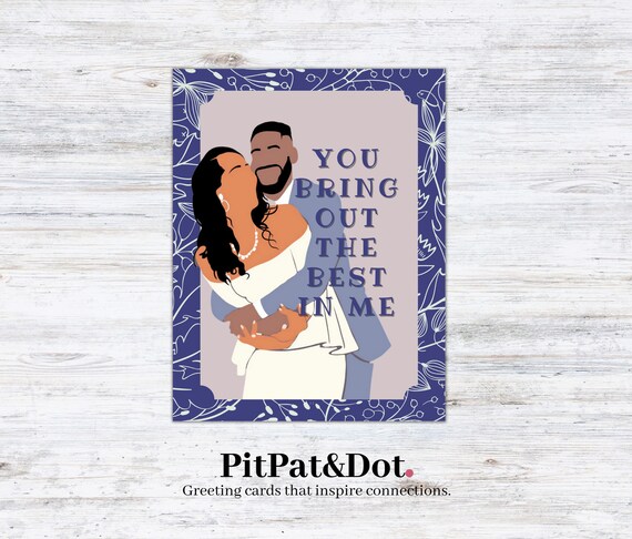 Black Valentine's Card Anniversary Card You Bring - Etsy