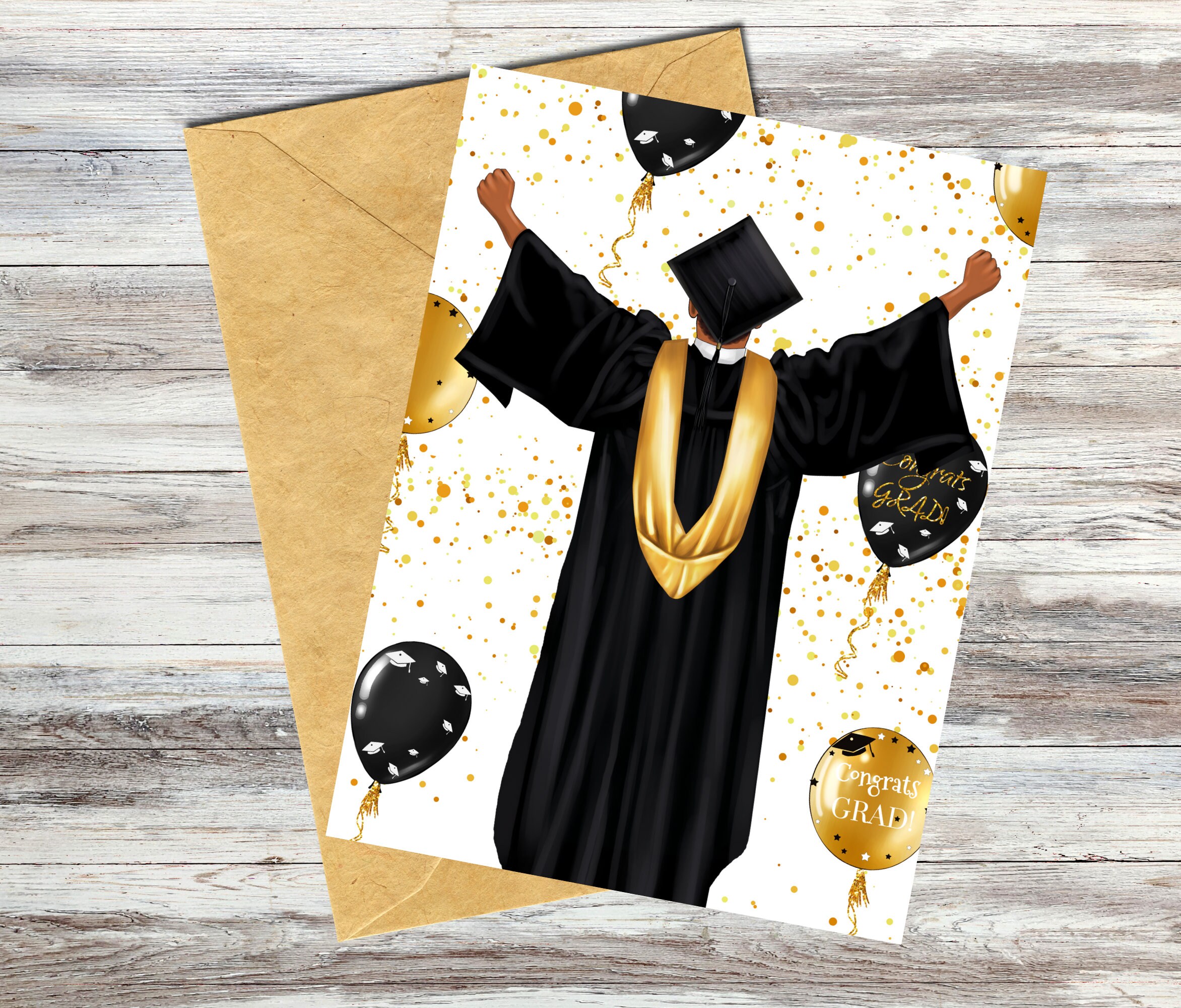Black Graduation Card Variety Man Woman African American - Etsy