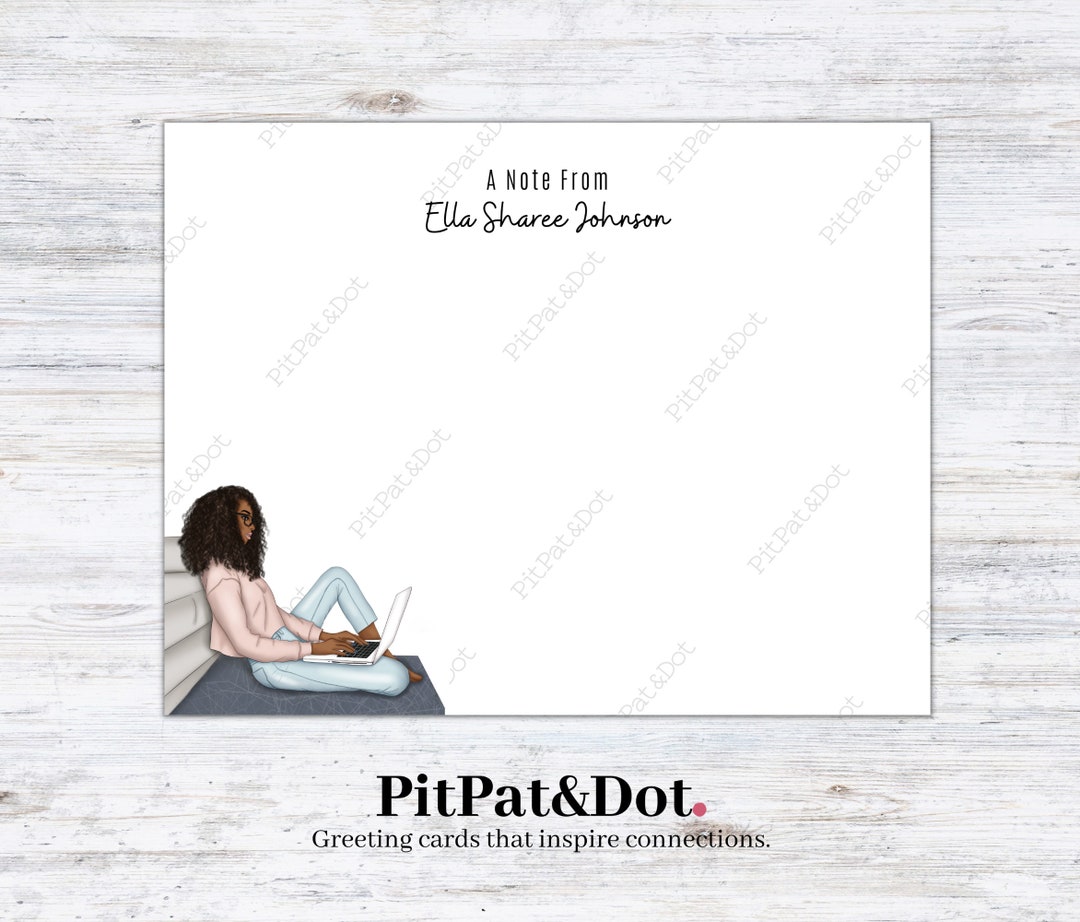 Personalized Stationery, Work From Home #2flat Note Cards, - Etsy