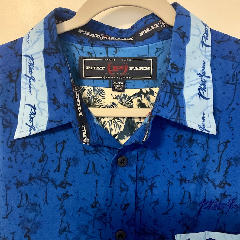 Vintage Phat Farm Japanese Samurai Sword Tiger Hawaiian Camp Shirt - Etsy