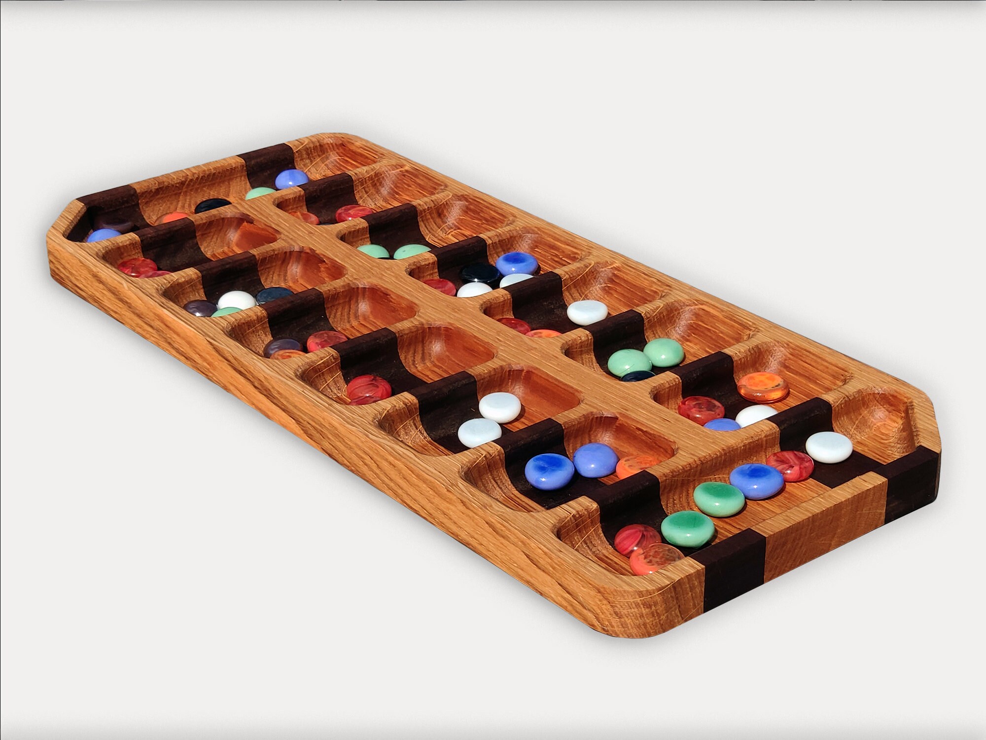 Mancala Board Game From Solid Wood (oak, American Walnut And/or ...