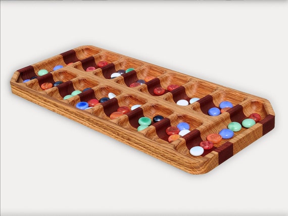 Mancala Board Game From Solid Wood oak American Walnut - Etsy