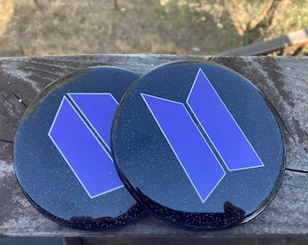 Bts/army Shield Flower Car Coasters | Etsy