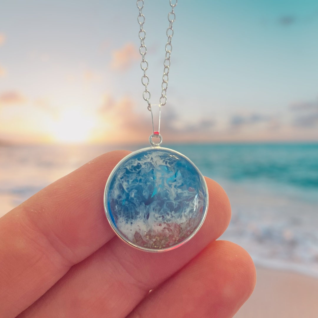 Seaside Necklace Ocean Necklace Beach Necklace Sea Themed - Etsy
