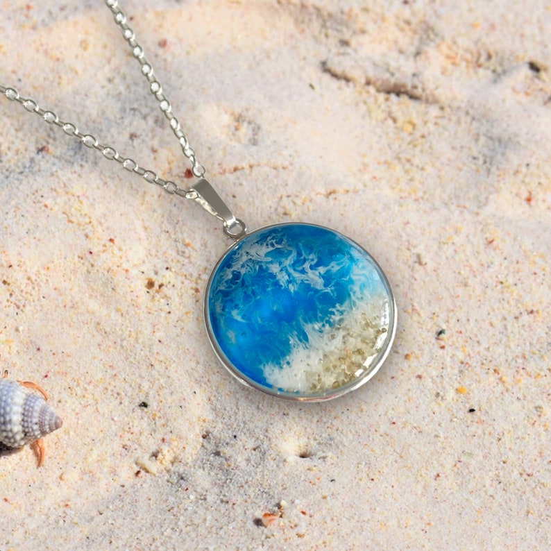 Seaside Necklace Ocean Necklace Beach Necklace Sea Themed - Etsy