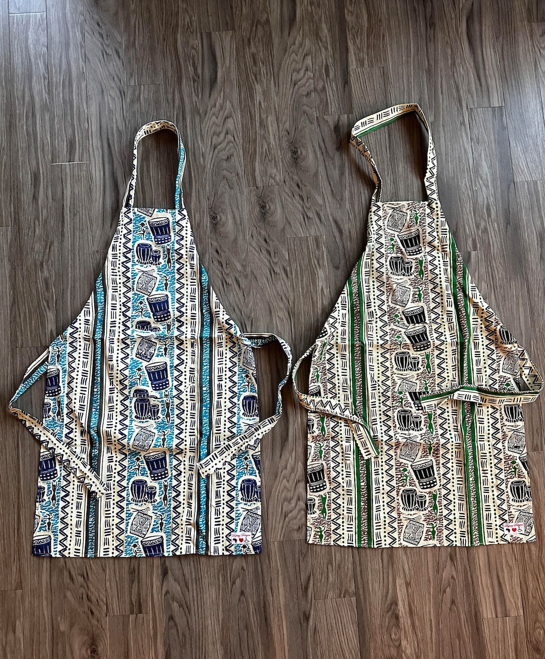 Kenyan Kitchen Apron | MADE IN KENYA | Indigenous Design Drums Print ...