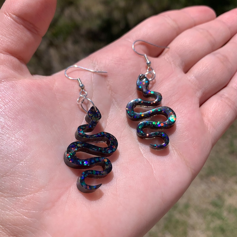 Snake Earrings - Etsy