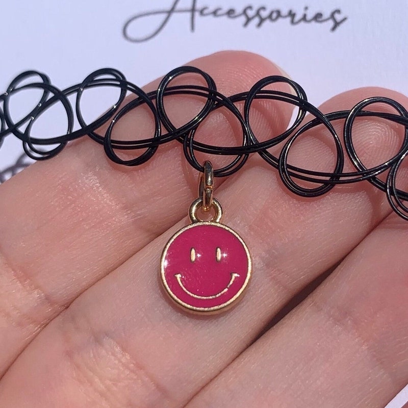 Smiley Face Choker - Etsy