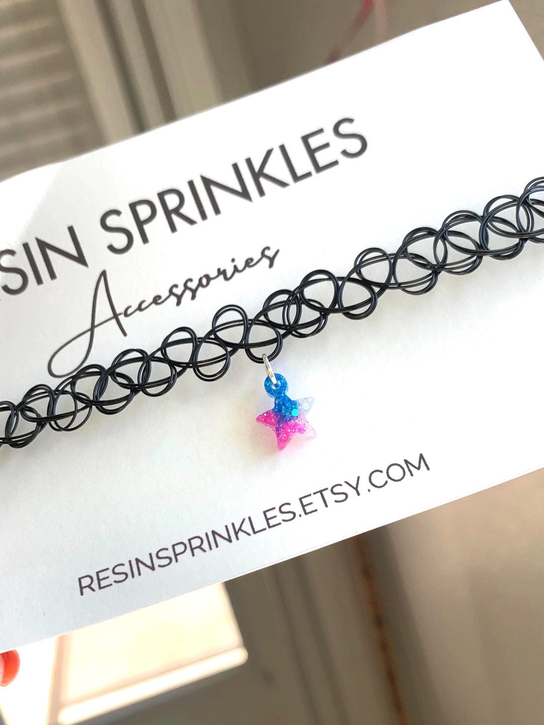 Trans Pride Star Tattoo Choker Necklace | Handmade Transgender Pride ...