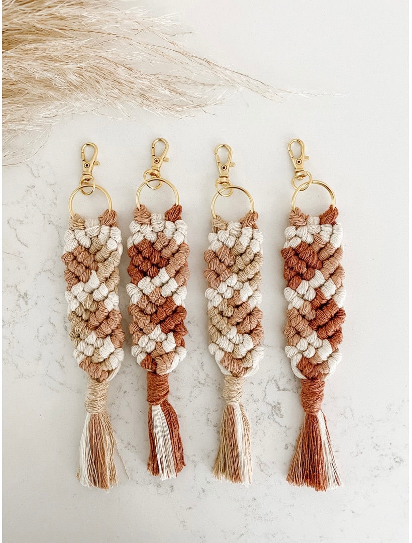 Macrame Keychain Purse Charm Bag Charm - Etsy Canada