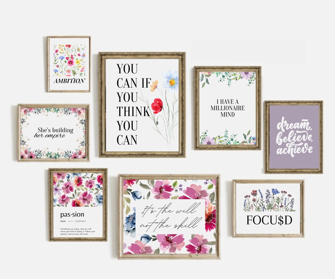 Home Office Set of 16 Prints, Office Wall Decor, Home Office Decor ...