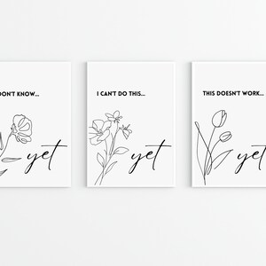 Power of yet Posters Digital Download | Classroom Wall Art ...