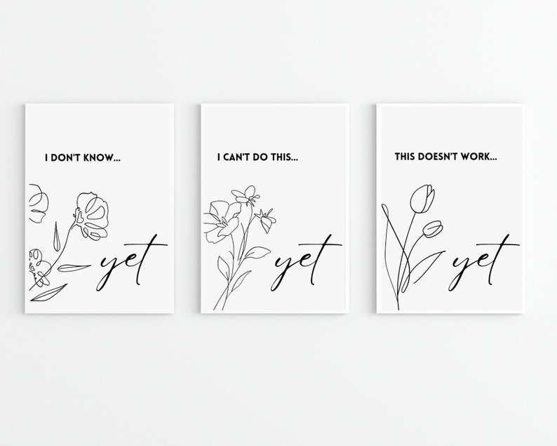 Power of yet Posters Digital Download | Classroom Wall Art ...