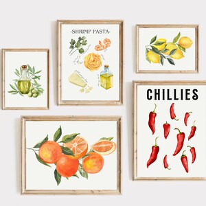 Italian Kitchen Wall Decor | Kitchen Wall Art Set of 12 PRINTABLES ...