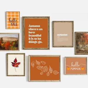 Fall Painting Set of 10 Prints, Fall Printable Art, Fall Wall Art ...