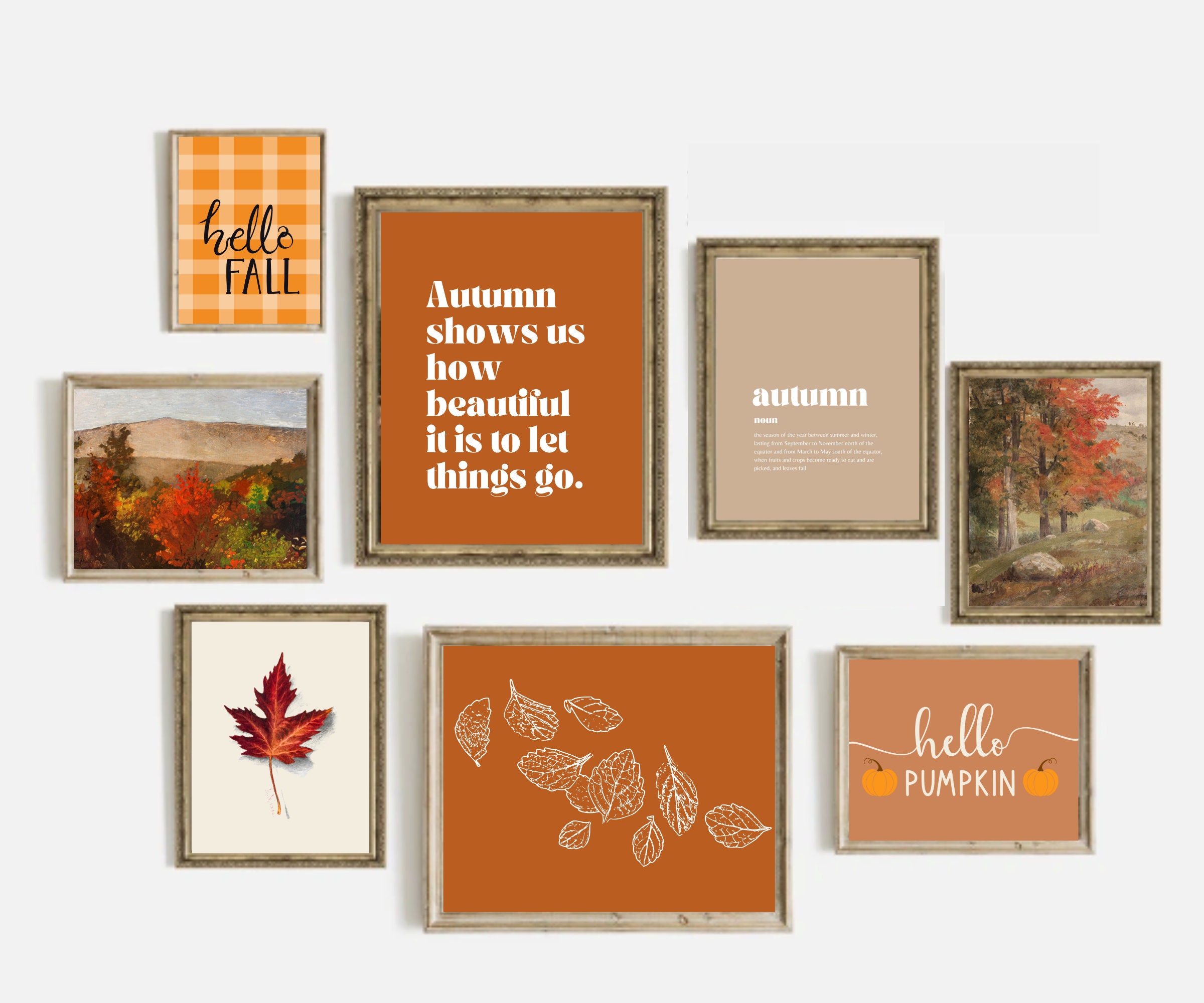 Fall Painting Set of 10 Prints, Fall Printable Art, Fall Wall Art ...