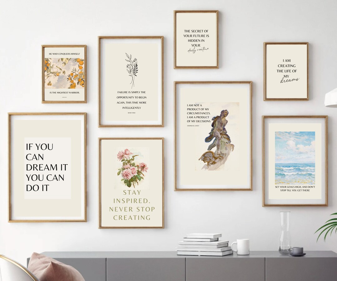 Home Office Set of 16 Prints, Office Wall Decor, Home Office Decor ...