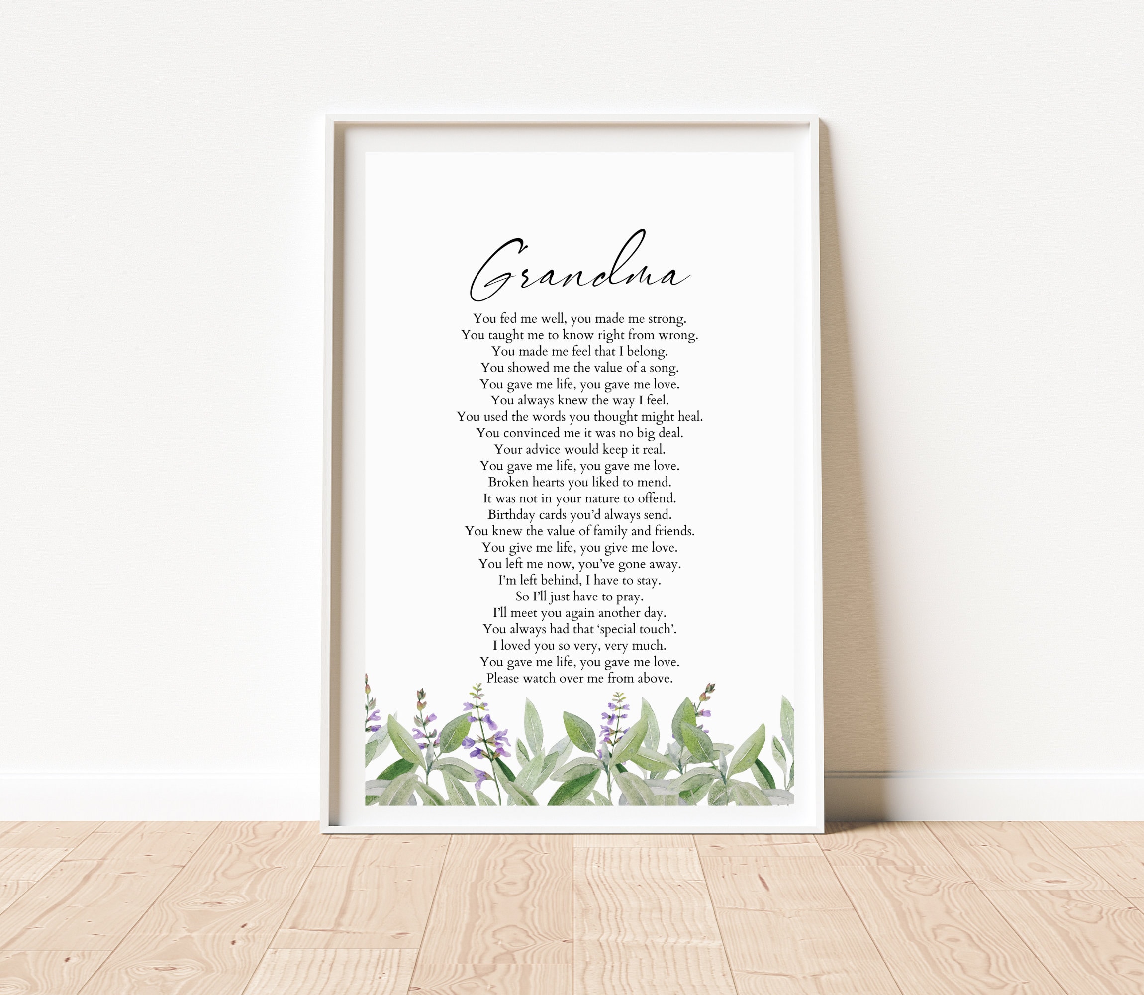 Grandma Memorial Poem. Celebration of Life, Funeral Remembrance Poem ...
