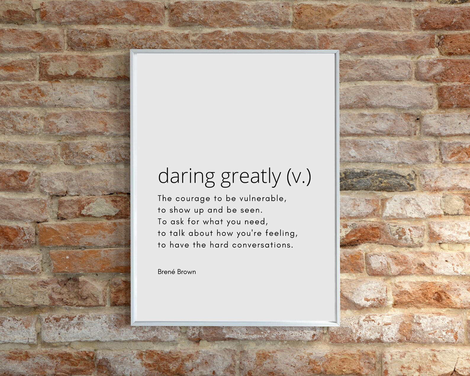 Brene Brown Quotes 6 Piece Wall Art Strong Back. Soft Front - Etsy