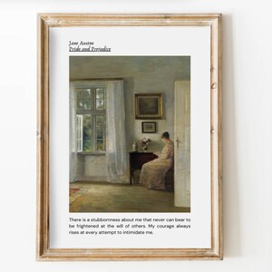 Jane Austen Gallery Art Set, Pride and Prejudice Wall Art, Jane Austen ...