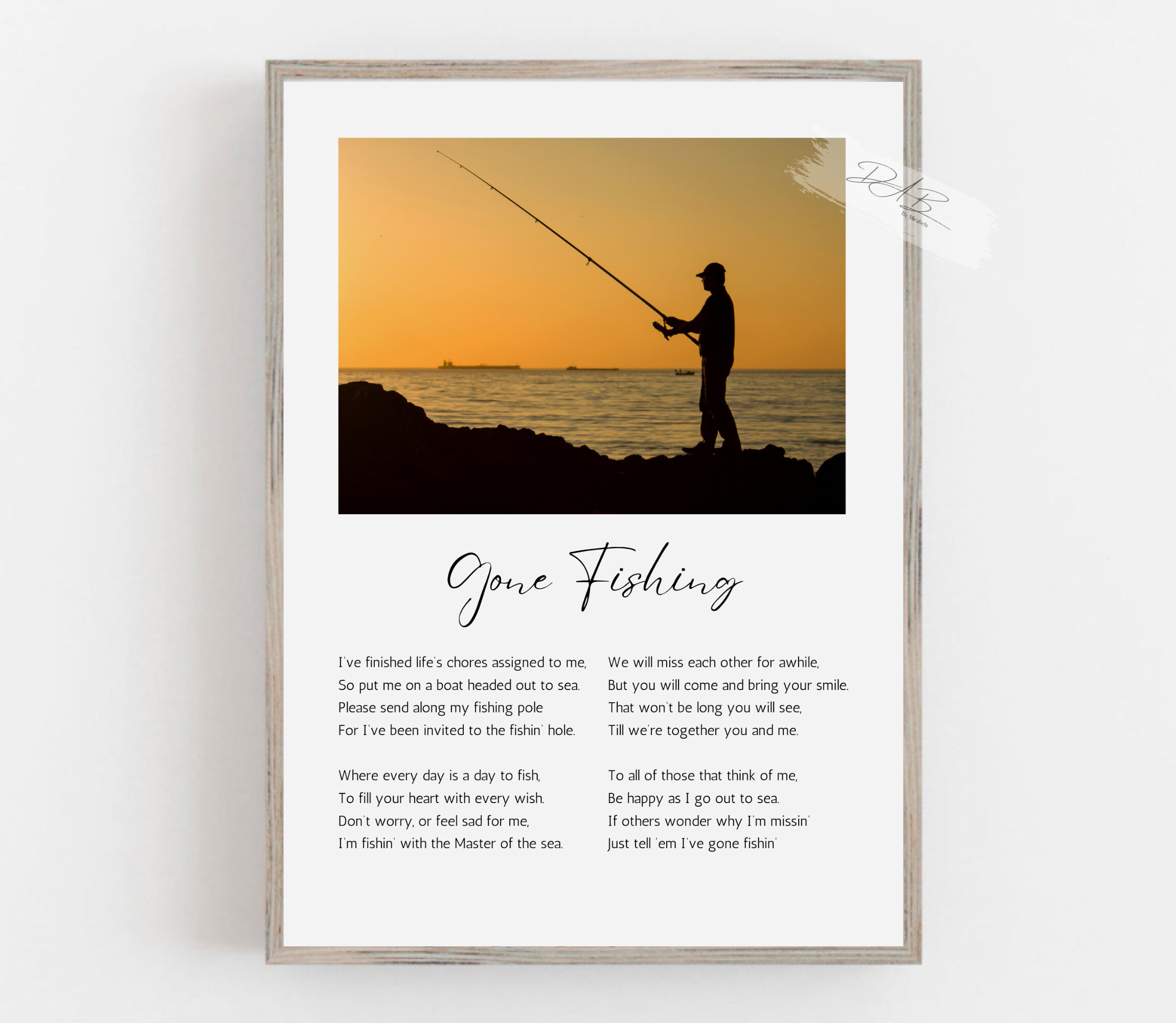 Personalized Gone Fishing Poem Ready to Print Celebration of - Etsy