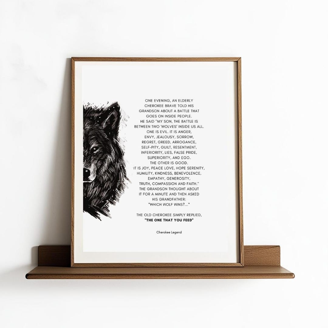 Tale of Two Wolves Quote Poster | Native American | Leadership ...
