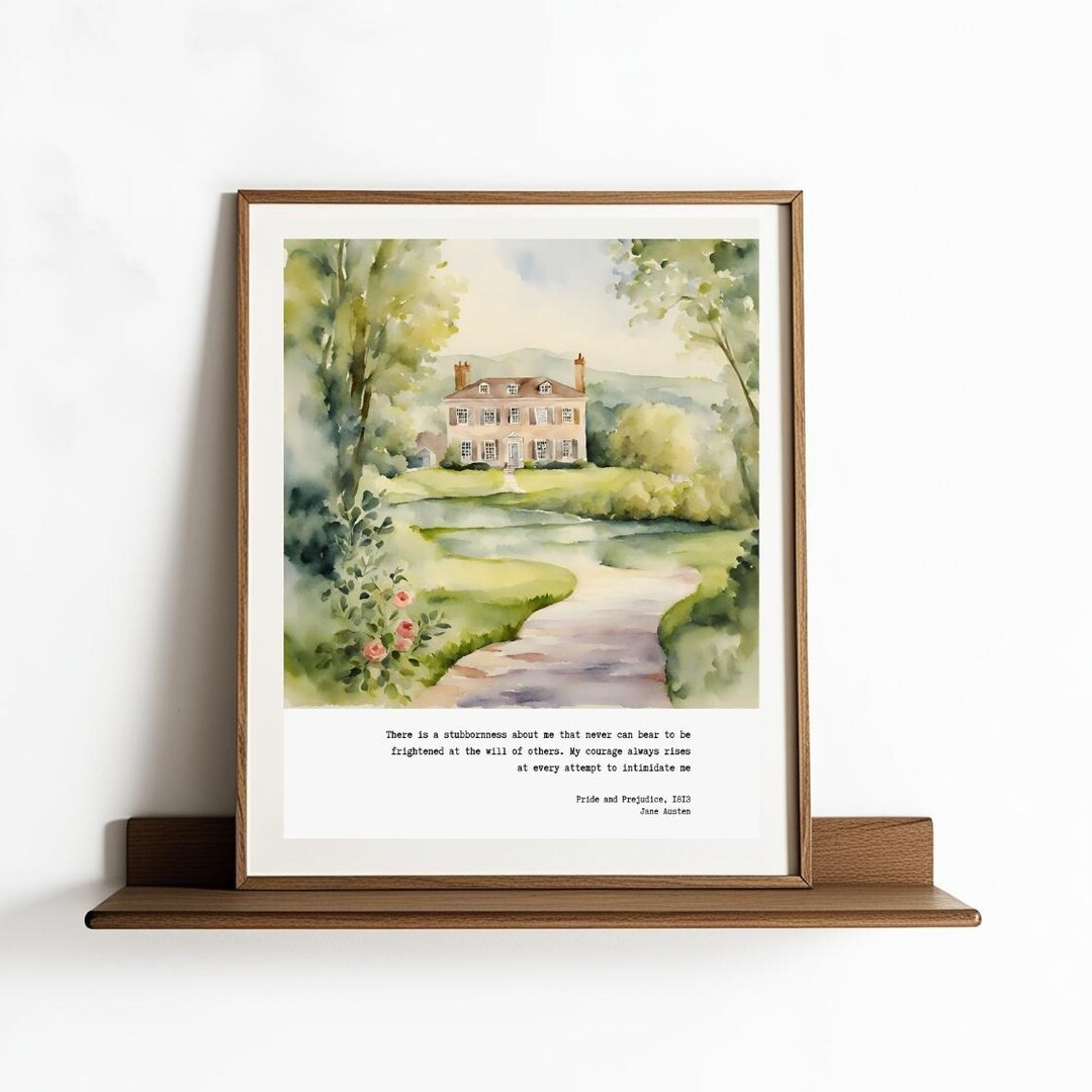 Jane Austen Pride and Prejudice Wall Art, Jane Austen Quote Printables ...
