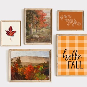 Fall Painting Set of 10 Prints, Fall Printable Art, Fall Wall Art ...