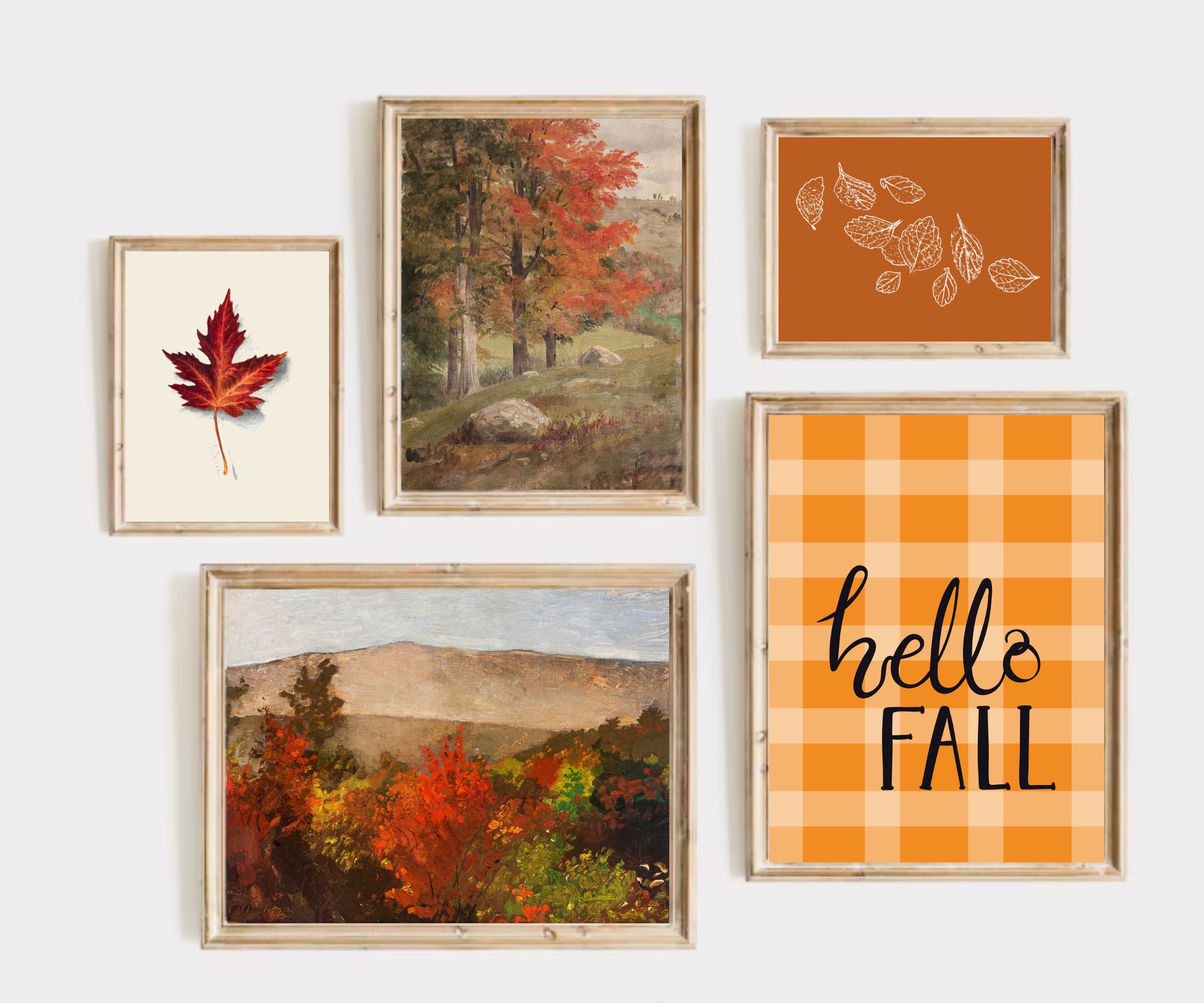 Fall Painting Set of 10 Prints, Fall Printable Art, Fall Wall Art ...