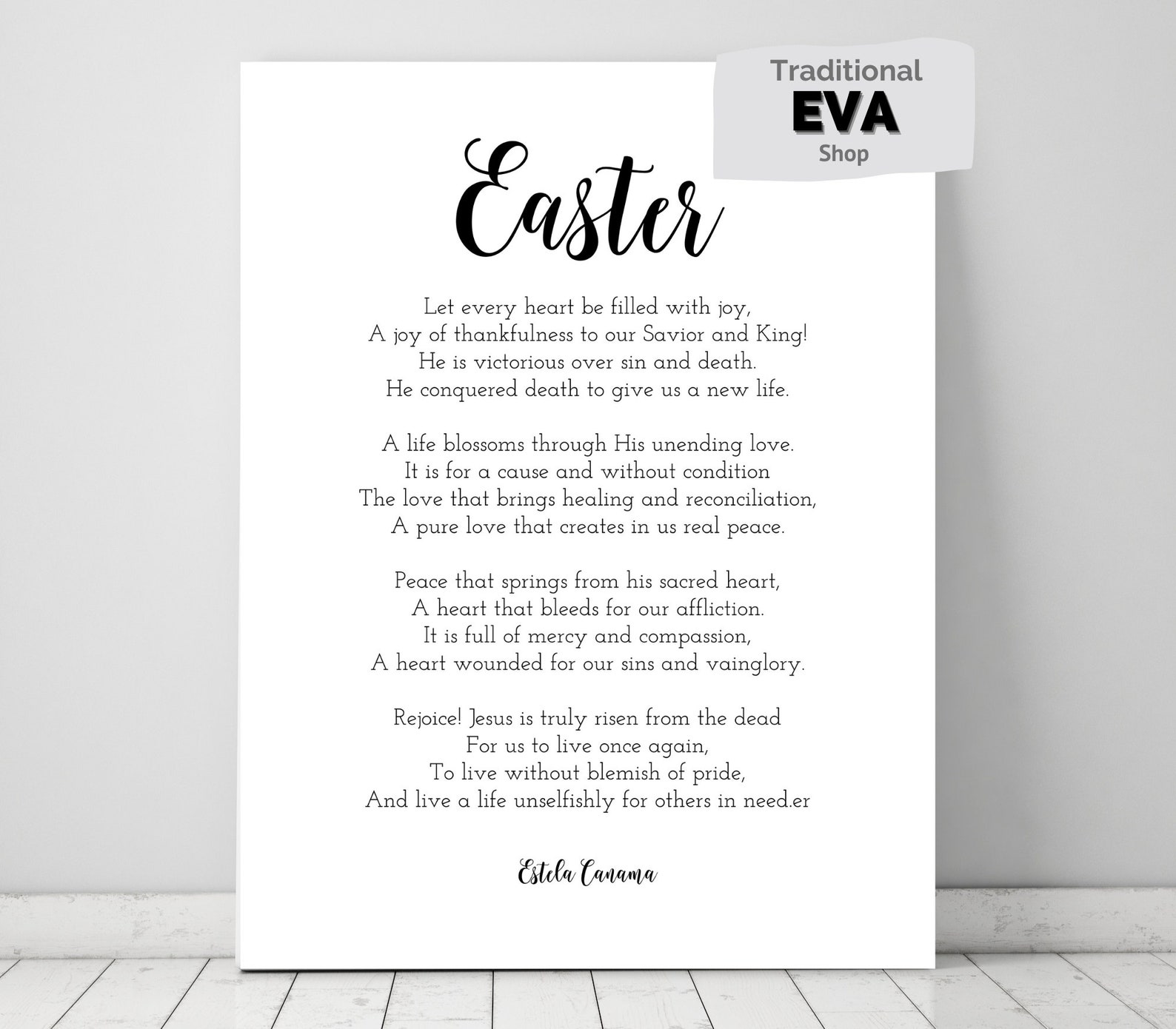 Easter Poem Christian Print Printable Religious Quote - Etsy