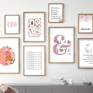 Home Office Set of 10 Prints, Office Wall Decor, Home Office Decor ...