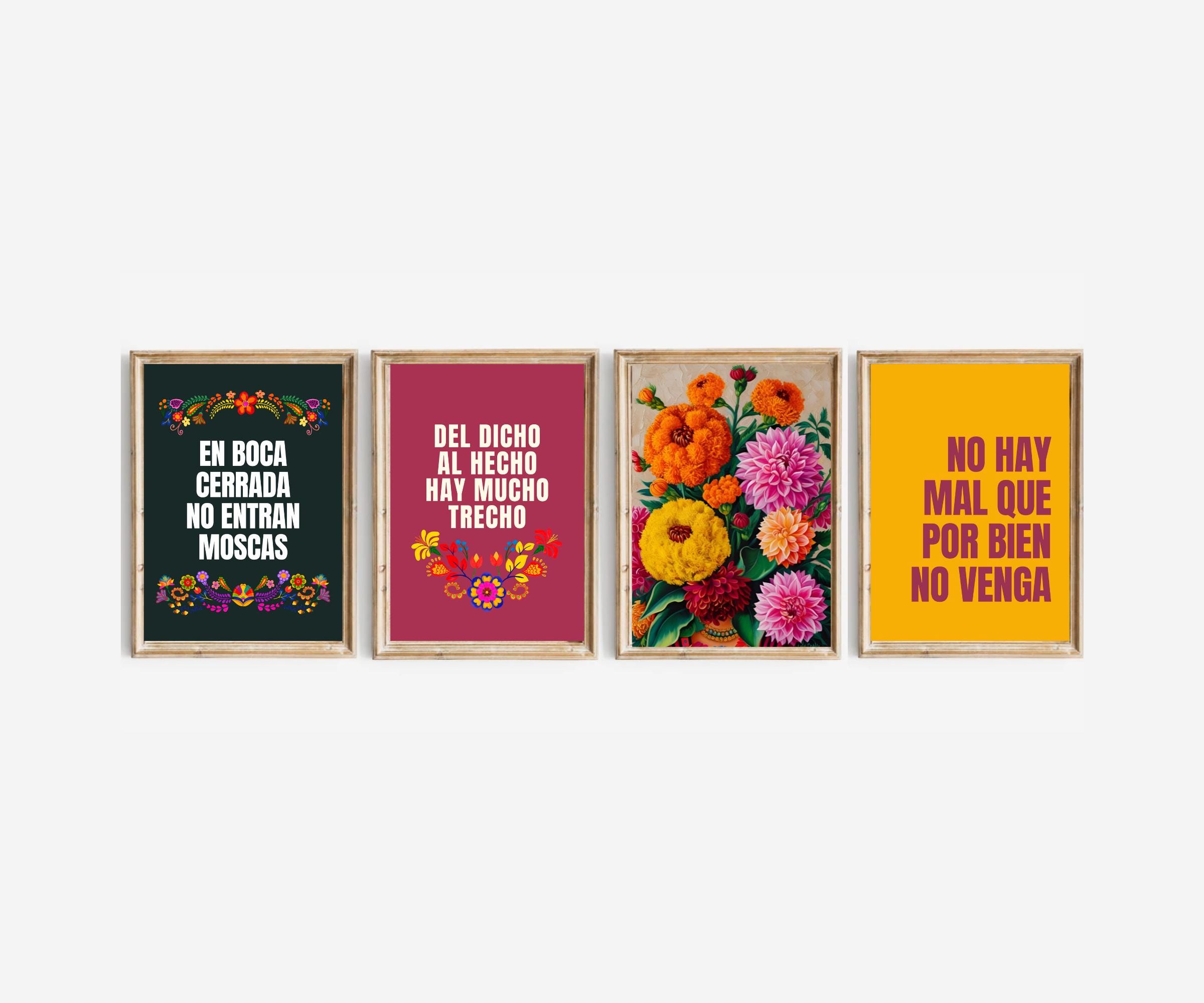 Mexican Proverbs Art Prints | Spanish Inspirational Quotes (digital ...