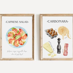 Italian Kitchen Wall Decor | Kitchen Wall Art Set of 8 PRINTABLES ...